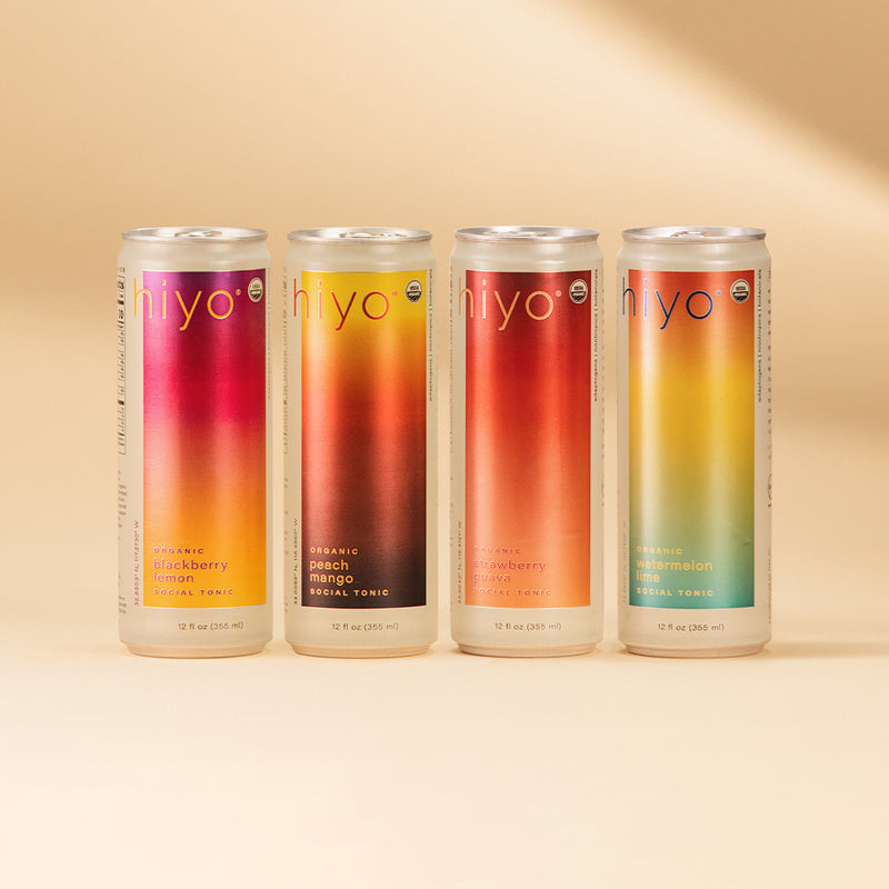 hiyo | classic pack, non-alcoholic functional seltzers