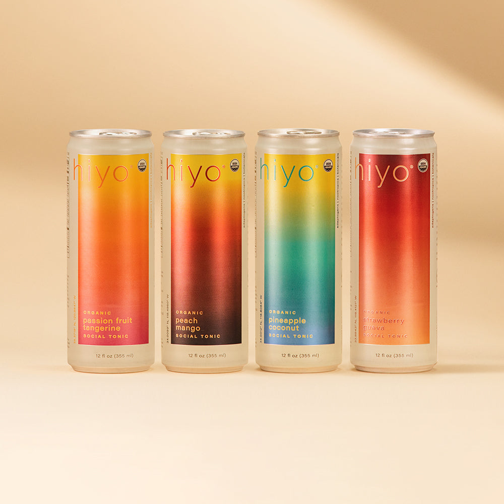 hiyo | tropical pack, non-alcoholic functional seltzers